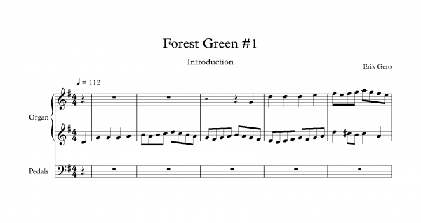 Forest Green #1Introduction & Verse in G – Hymn Accessories