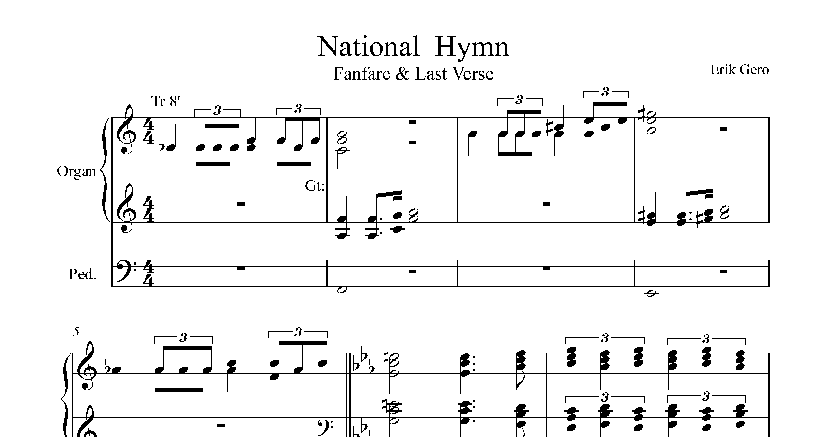 National HymnFanfare & Last Verse – Hymn Accessories